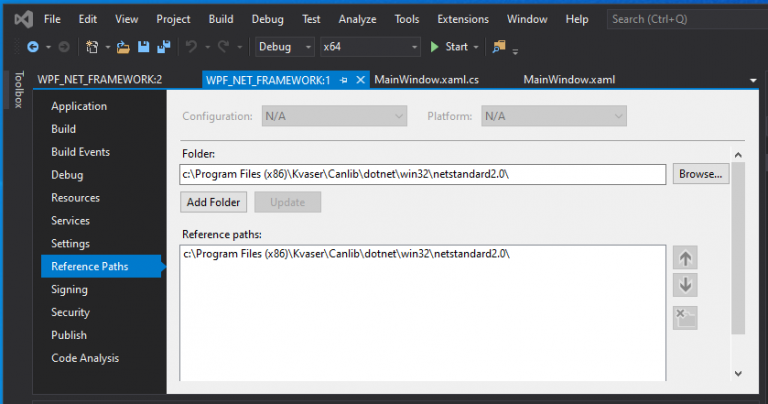 使用CANlib Visual Studio 2019 C# .NET STANDARD 2.0 - Kvaser