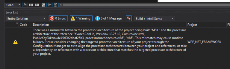使用CANlib Visual Studio 2019 C# .NET STANDARD 2.0 - Kvaser